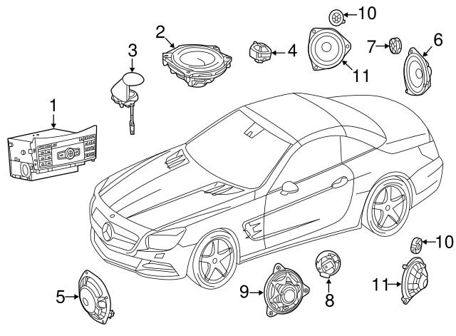 231-820-19-02 - Speaker 2013-2020 Mercedes-Benz | Mercedes-Benz USA Parts