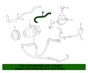 230-460-19-24-64 - Suction Hose 2007-2012 Mercedes-Benz ...