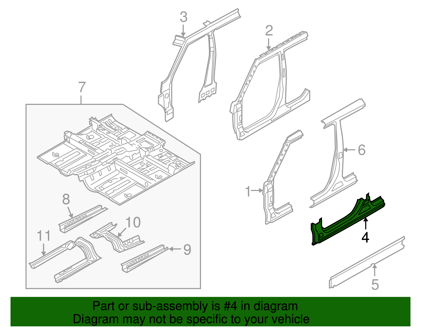 71322-2KD20 - Rocker Panel 2010-2011 Kia Soul | Kia.Parts