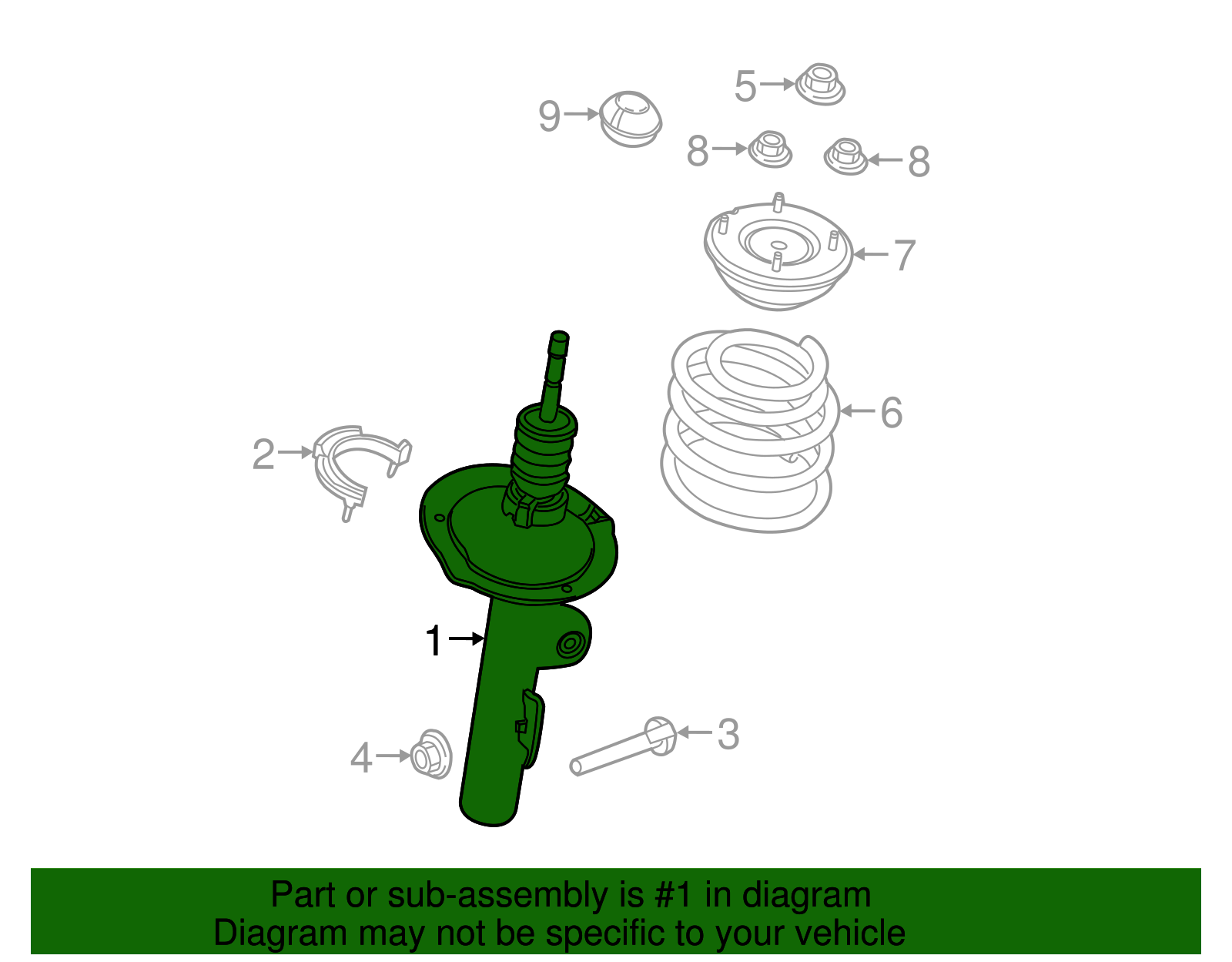 FB5Z-18124-P - Strut 2016-2019 Ford | AutoNation Parts