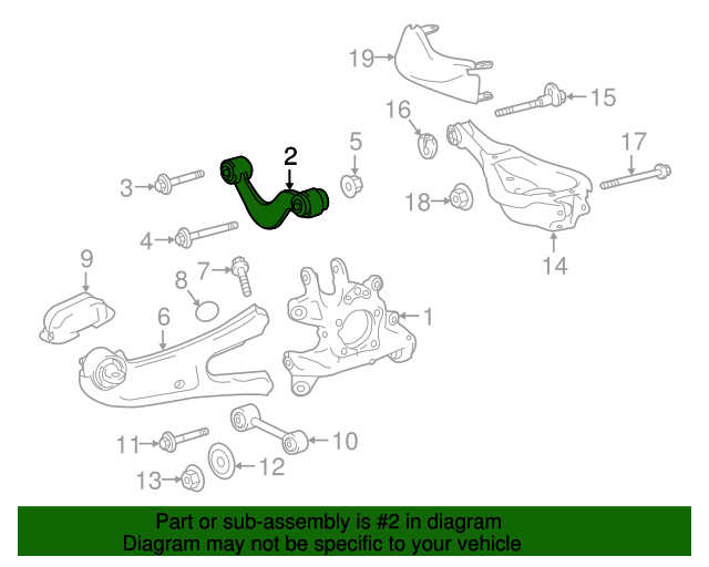 2010-2022 Lexus Upper Control Arm 48770-48010 | OEM Parts Online