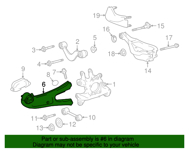 48780-0E090 - Trailing Arm For 2016-2022 Lexus | Lexus OE Parts