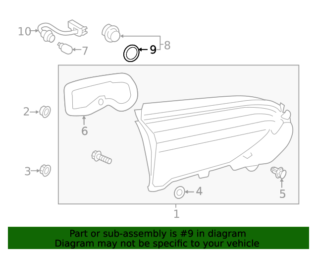 2016-2023 Toyota Tail Lamp Bulb O-Ring 81538-42200 | OEM Parts Online