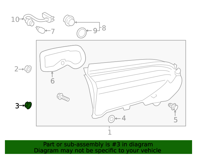90080-17189 - Tail Lamp Assembly Nut 2003-2022 Toyota | Longo Toyota Parts