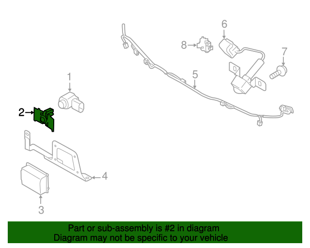 28533-5ZA0A (285335za0a) - 2015-2020 Infiniti Park Sensor Mount Bracket ...