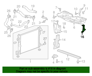 23153518 GM Driver Side Upper Radiator Air Baffle | GM Parts Store
