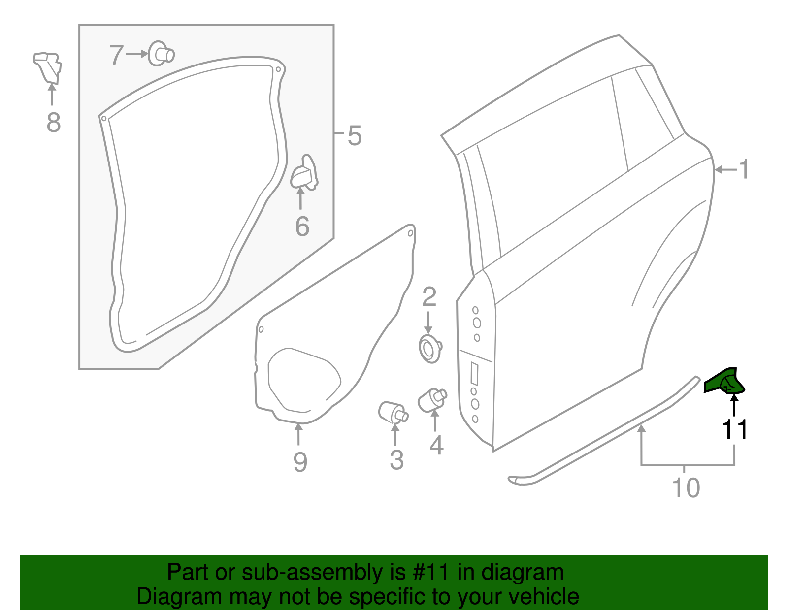 2013-2024 Subaru Lower Weather-Strip Clip 909130240 | Subaru Parts Store