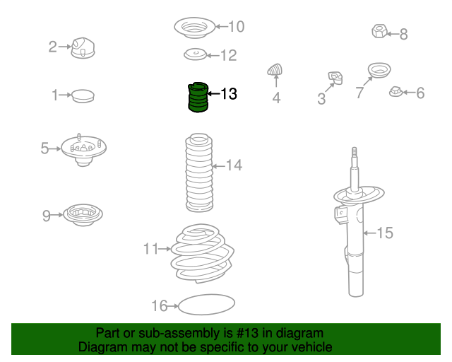 31331124449 - 1984-2003 BMW Strut Bumper (31-33-1-124-449) | BMW of ...