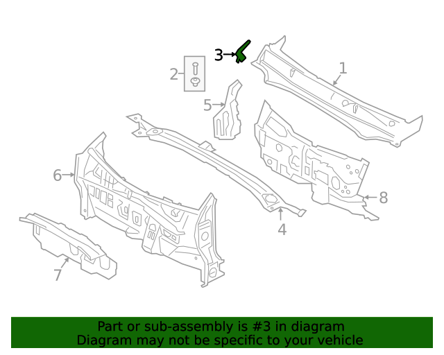 86154-M7000 - Side Cover 2019-2024 Kia Forte | Kia.Parts Store
