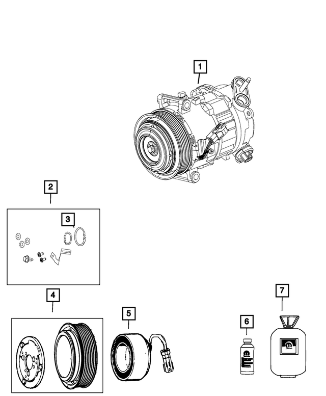 2014-2022 Air Conditioning Compressor 68103198AC | My Mopar Parts