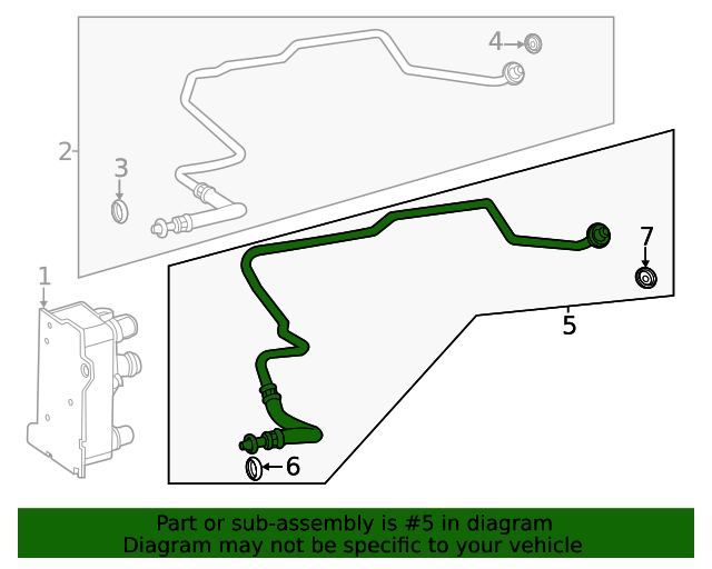 167-500-32-01 - Automatic Transmission Oil Cooler Hose Assembly 2020 ...