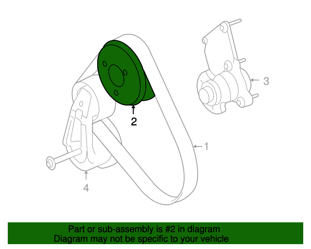 Genuine OEM Idler Pulley Part# PQS500530 Fits 2005-2009 Land Rover: Up ...