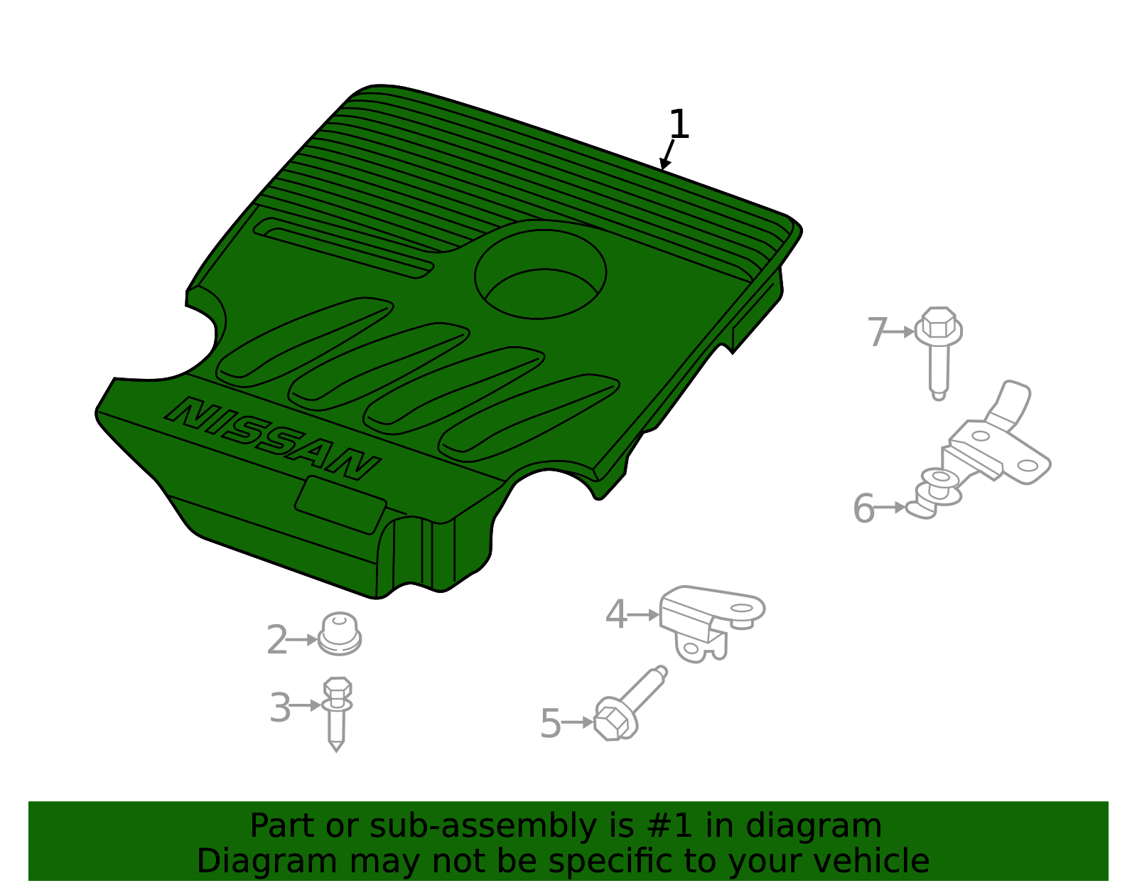 14041-6CB1A - 2019-2024 Nissan Altima - Engine Cover | Anicra Nissan Parts