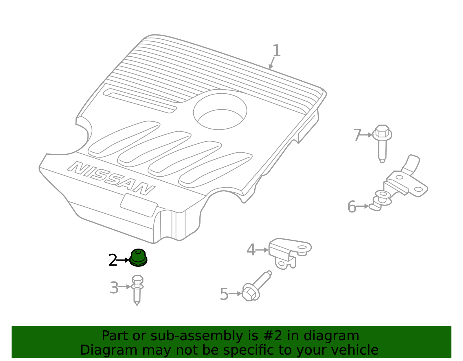 2019-2024 Nissan Altima Engine Cover Grommet 16557-6CB0A | Bill Kay ...