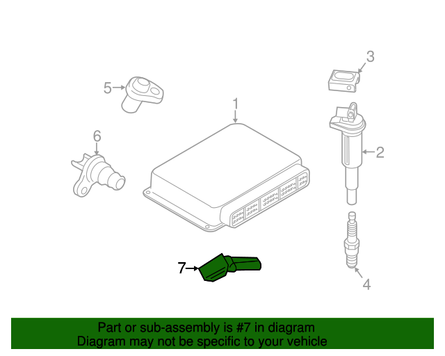 13627598861 - 2011-2024 BMW Knock Sensor (13-62-7-598-861) | BMW of ...