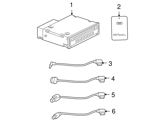 2004-2018 Audi 3.5mm Jack Connector Ami Cable 4F0-051-510-T | Audi OEM ...