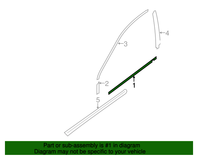 2014-2018 Subaru Forester Belt Weather-Strip 61280SG011 | QuirkParts