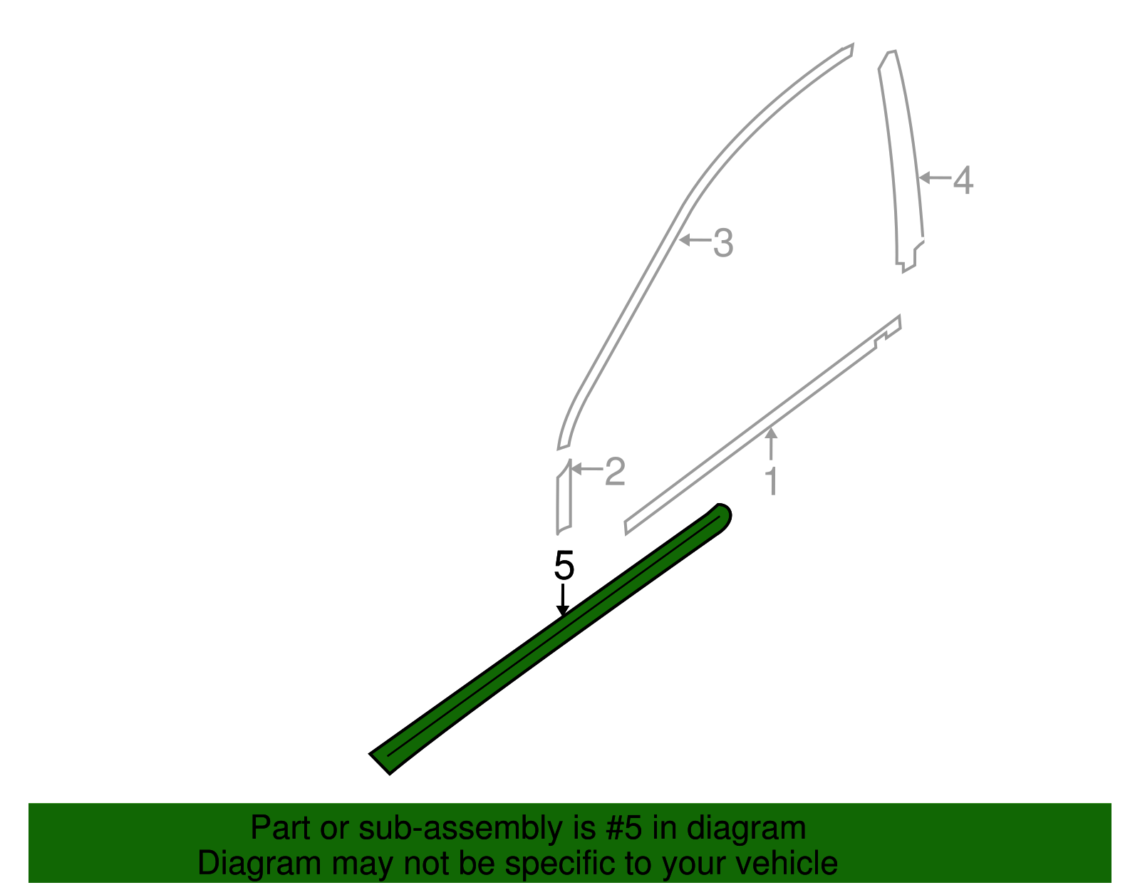 2015-2018 Subaru Forester Molding 91112SG222 | Subaru Parts Store