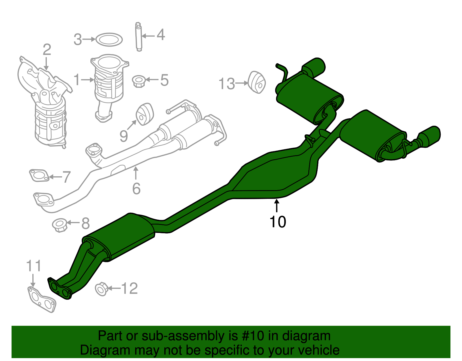 DA1Z-5230-B - Muffler & Pipe 2011-2015 Ford | Ford Parts Direct