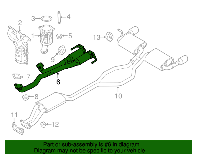BA1Z-5G203-A - Exhaust Pipe - 2011-2018 Ford | OEM Parts Quick
