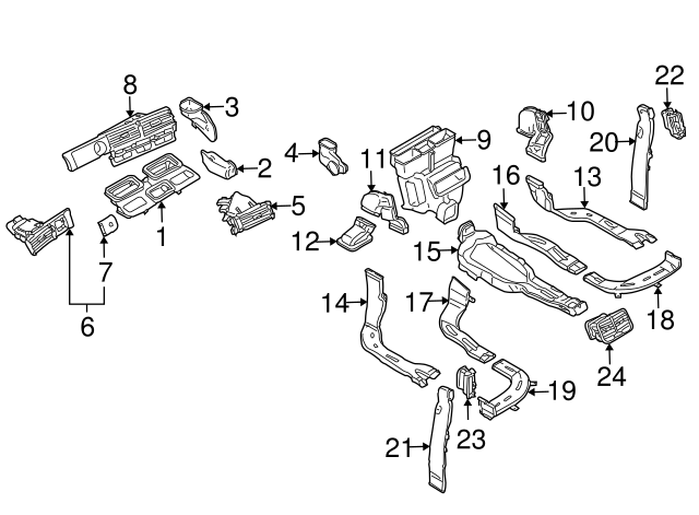 2007-2008 Audi Air Deflector 4F0-819-383-A-12T | OEM Parts Online