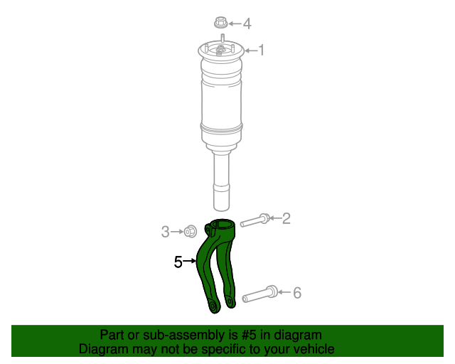 LR146325 - Suspension Strut Fork 2018-2023 Land Rover Range Rover Velar ...