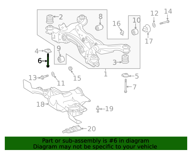 000-990-41-29 - Suspension Cross-Member Bolt 2020-2023 Mercedes-Benz ...