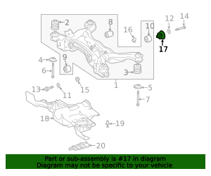 246-350-54-01 - Suspension Crossmember Insulator 2020-2023 Mercedes ...