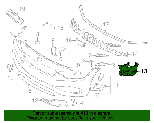 51117294656 - 2014-2020 BMW Support Panel (51-11-7-294-656) | BMW of ...