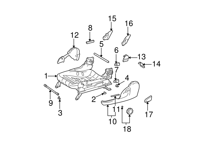 71812-AA040-B1 - Seat Track Cover 2002-2004 Toyota | AutoNationParts.com