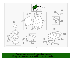 2012 Mazda 5 Headrest Cover CG36-88-241A-34 | QuirkParts