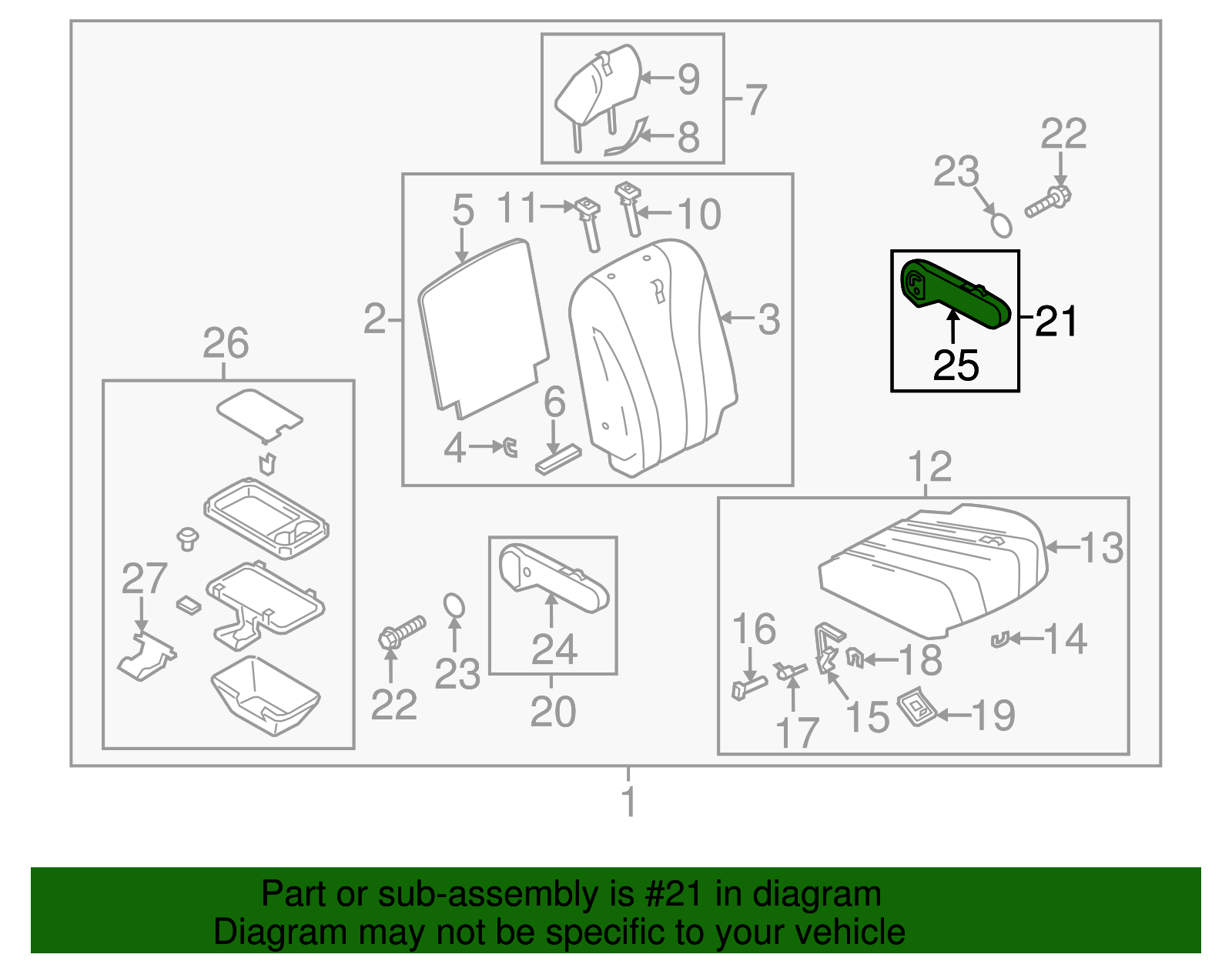 2013-2015 Mazda 5 Armrest C614-88-2D0-34 | Retail Performance Auto Parts