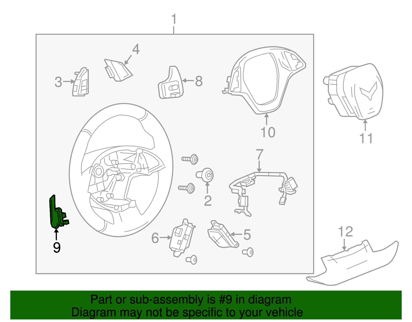 23272741 - Yellow Left Transmission Paddle Shift Switch 2016-2019 ...