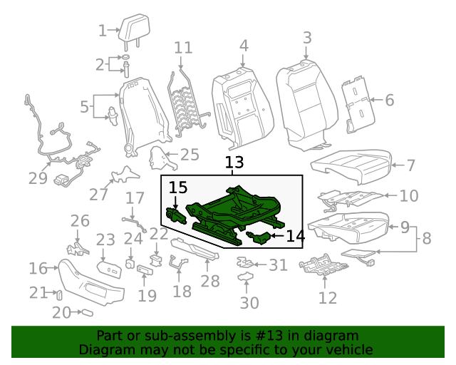 2019-2021 GM Adjuster - Passenger Side (RH) 13513018 | TascaParts.com