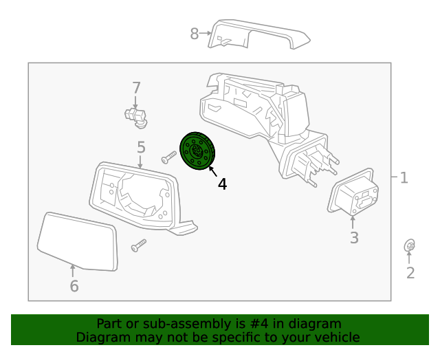 2019-2021 GM Mirror Motor 84309712 | GMPartsDirect.com