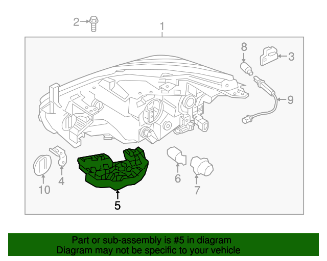 26042-5AA5A - Headlamp Bracket - 2015-2018 Nissan Murano | Nissan OEM ...