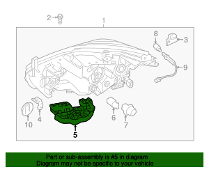 2015-2018 Nissan Murano Headlamp Bracket 26092-5AA5A | Nissan Parts OEM