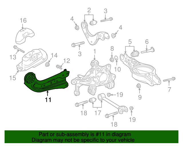 2018-2023 Toyota Trailing Arm 48760-06130 | Toyota Parts
