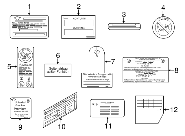 71-21-2-122-615 - Label "Outer paint" 2002-2019 Mini | AutoNation Parts
