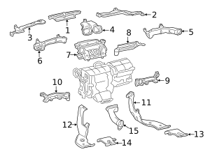 55085-48050 - Center Duct - 2021 Toyota Venza | OEM Genuine Toyota Parts