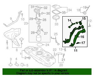 2018-2022 Hyundai Accent Filler Assembly 31030-H9500 | OEM Parts Online