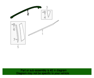 2014-2018 Mazda 3 Upper Molding BJS7-50-991B | MazdaParts.Online