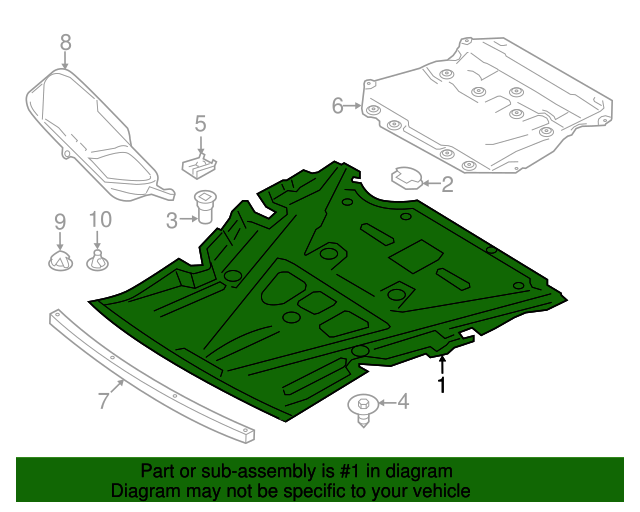 51757361196 - 2014-2020 BMW Under Cover (51-75-7-361-196) | BMW of ...