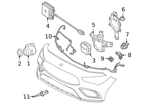 Bumper & Components - Front for 2023 Mercedes-Benz CLA 250 | Mercedes ...