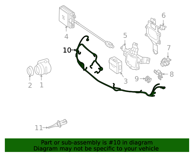 2020-2021 Mercedes-Benz Electrical Wiring Harness 118-540-94-13 ...