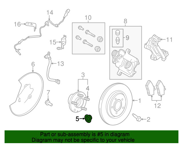 2009-2016 Lincoln MKS Axle Nut -W712435-S441 | TascaParts.com