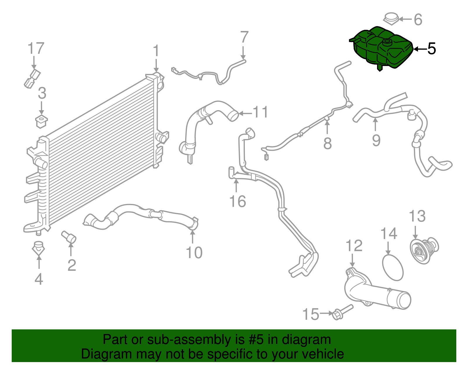 HS7Z-8A080-A - Reservoir Tank 2017-2020 Ford | Big 3 Auto Parts