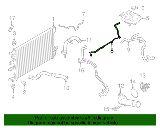 2017-2020 Ford Reservoir Hose HS7Z-8063-B | Village Ford