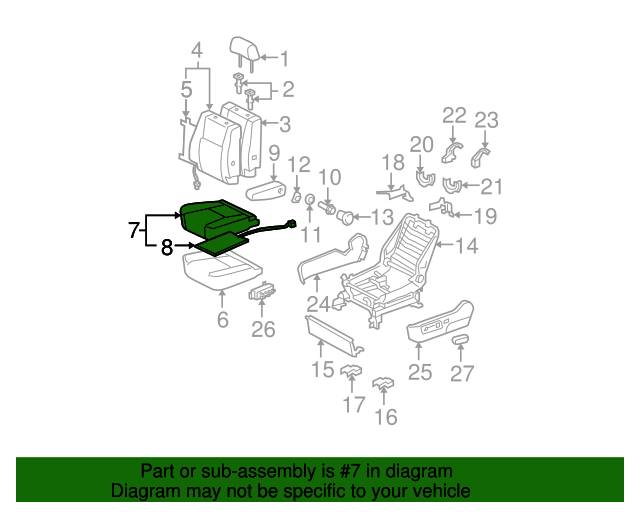 71072-0C170-E3 - Seat Cover - 2005-2007 Toyota Sequoia | Toyota Parts ...