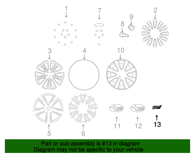 2008-2020 Subaru OEM NEW 2008-2020 Subaru BRZ Crosstrek Impreza Sti ...